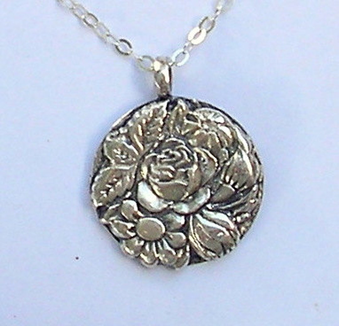 Flowers With Sterling Silver Handmade Necklace With Delicate Sterling ...