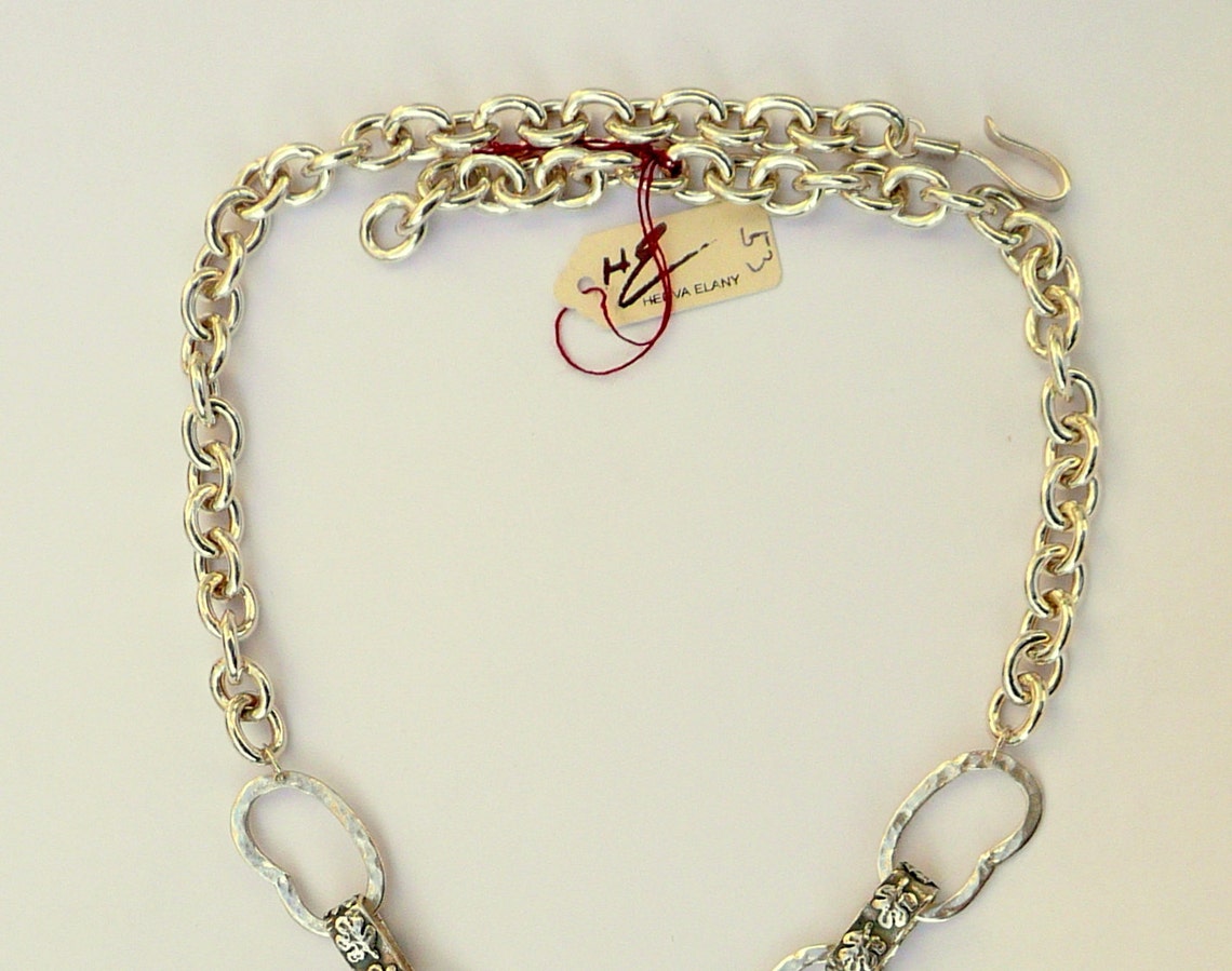 Free Shipping Silver and Gold Necklace Decorated With Gold - Etsy