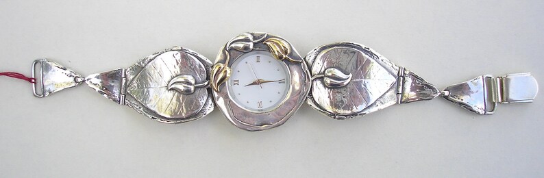 Watch, Bracelet Watch, Silver and Gold, Handmade Watch, Made in Israel ...