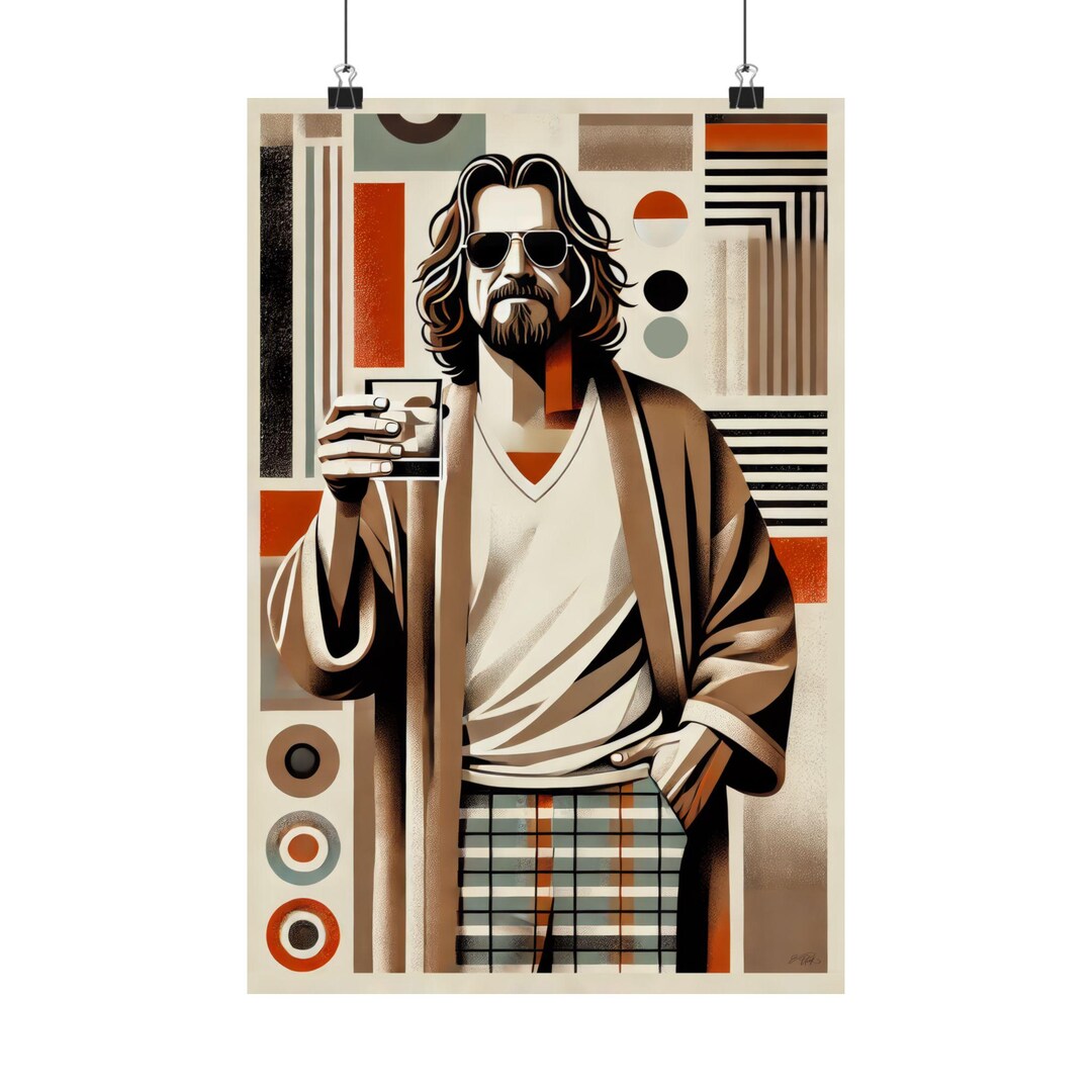 Vertical Poster, the Big Lebowski the Dude Abstract Minimalist Wall Art ...