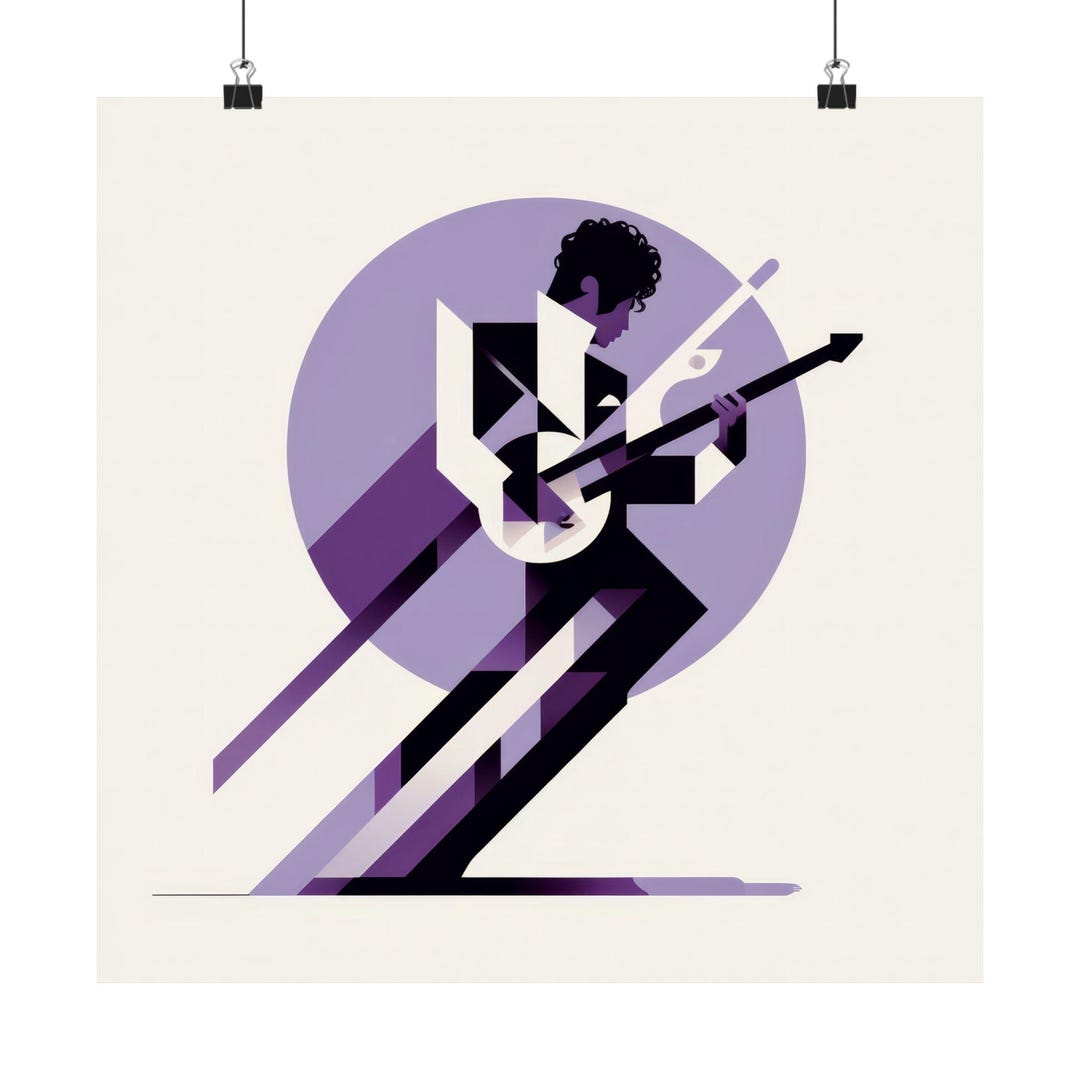 Prince Abstract Vertical Poster, Music Lover Wall Art Print, Matte ...