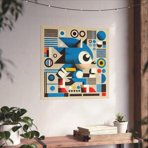 Vertical Poster, Sonic the Hedgehog Abstract Minimalist Cubist Poster ...