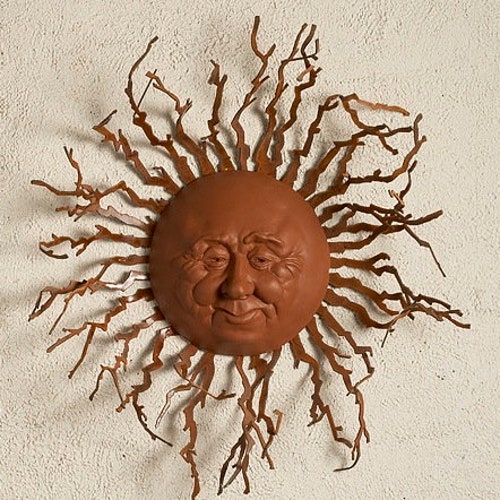 Medium Sweetie Sun Face on Metal Windblown Ray by Elizabeth - Etsy