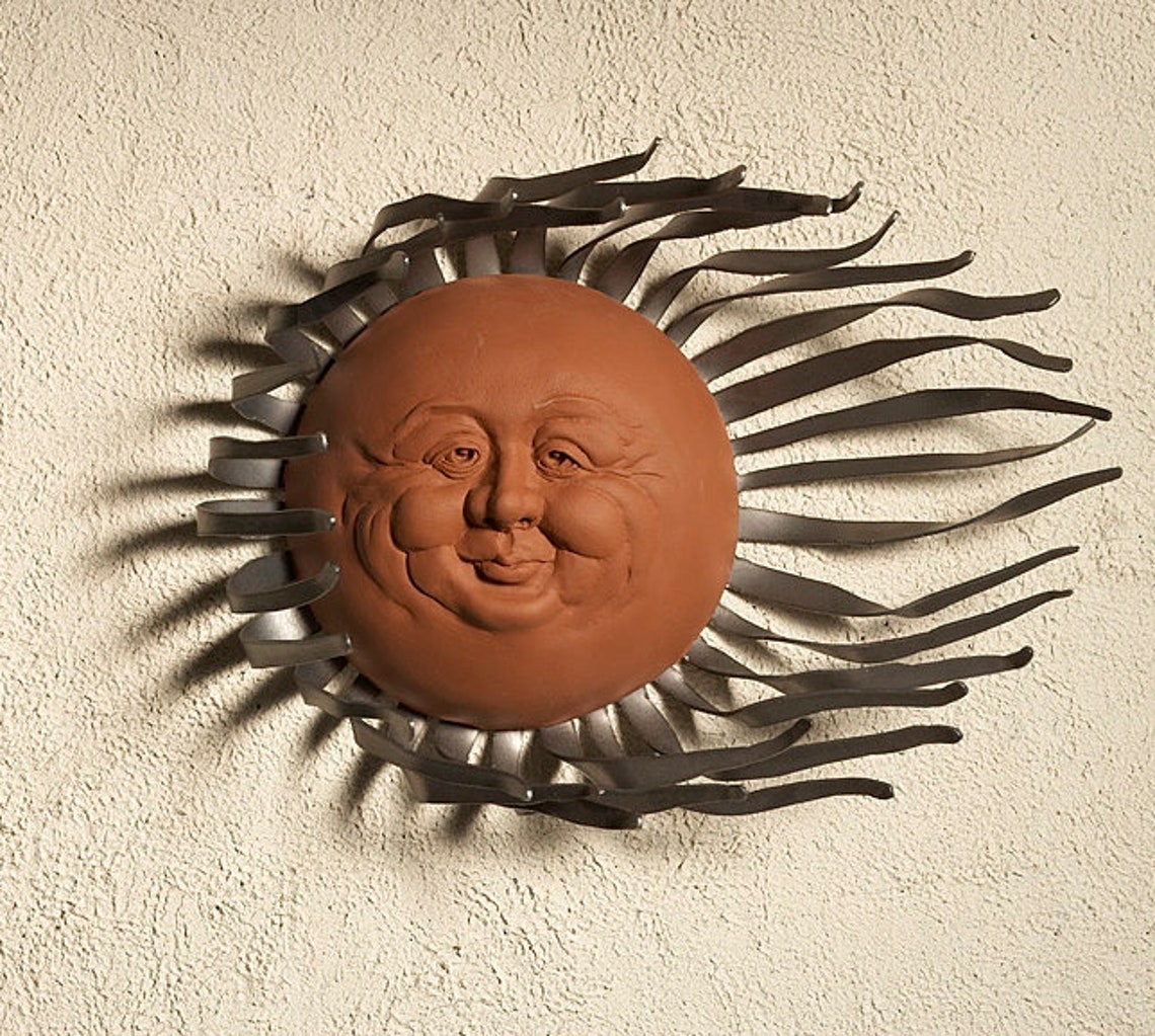 Medium Sweetie Sun Face on Metal Windblown Ray by Elizabeth - Etsy