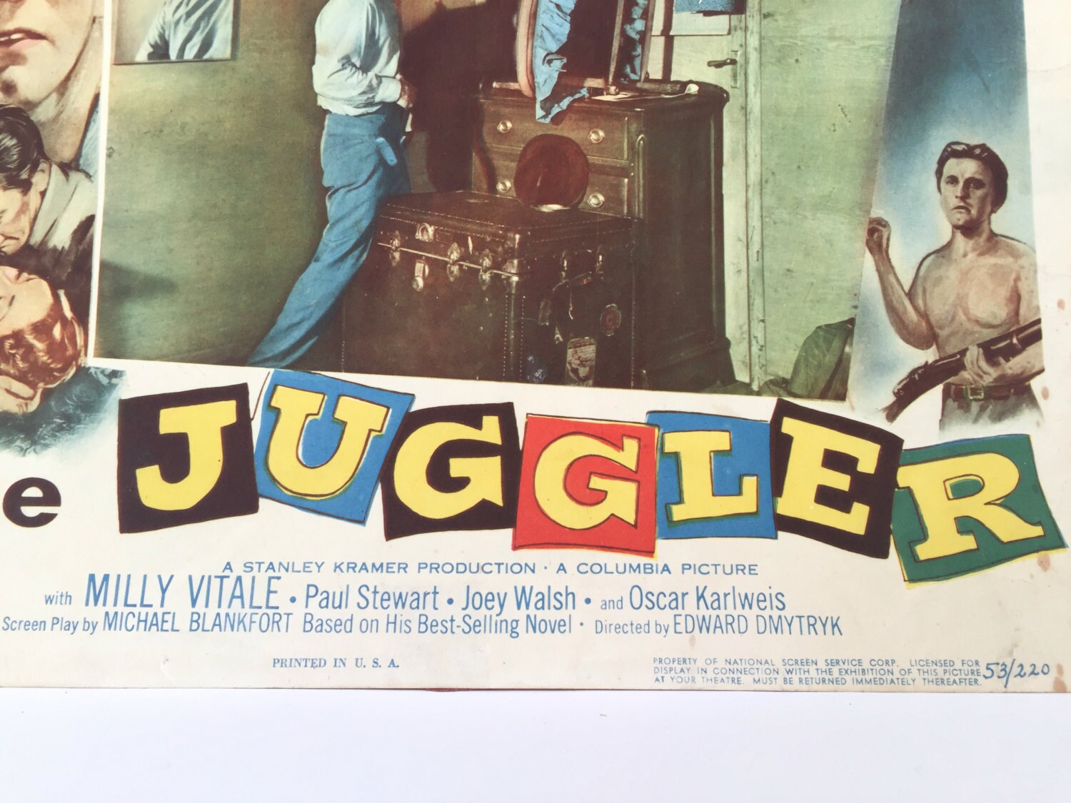 1950s Movie Poster / Lobby Card American the Juggler - Etsy