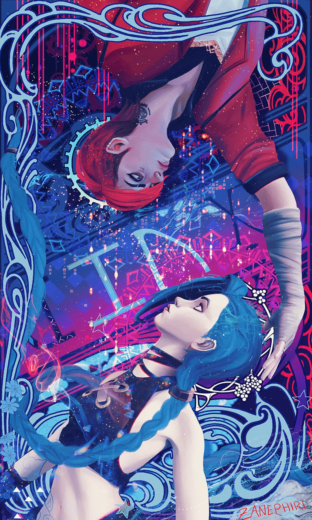 Jinx/ Vi (arcane) Art Print [30cm X 18.3cm] - Etsy
