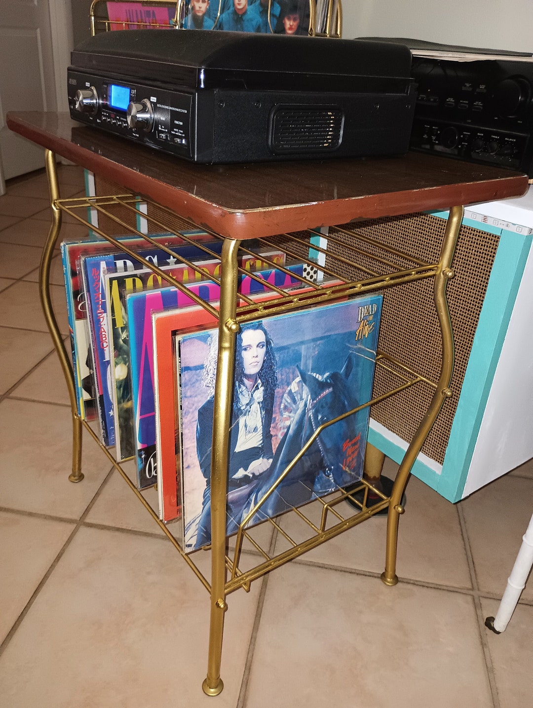 Vintage 1950s Mid-century Retro Record Bar Table - Etsy