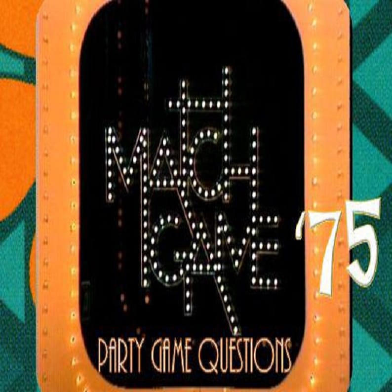 Match Game '75 Party Game Questions Digital File as Seen on Dish ...