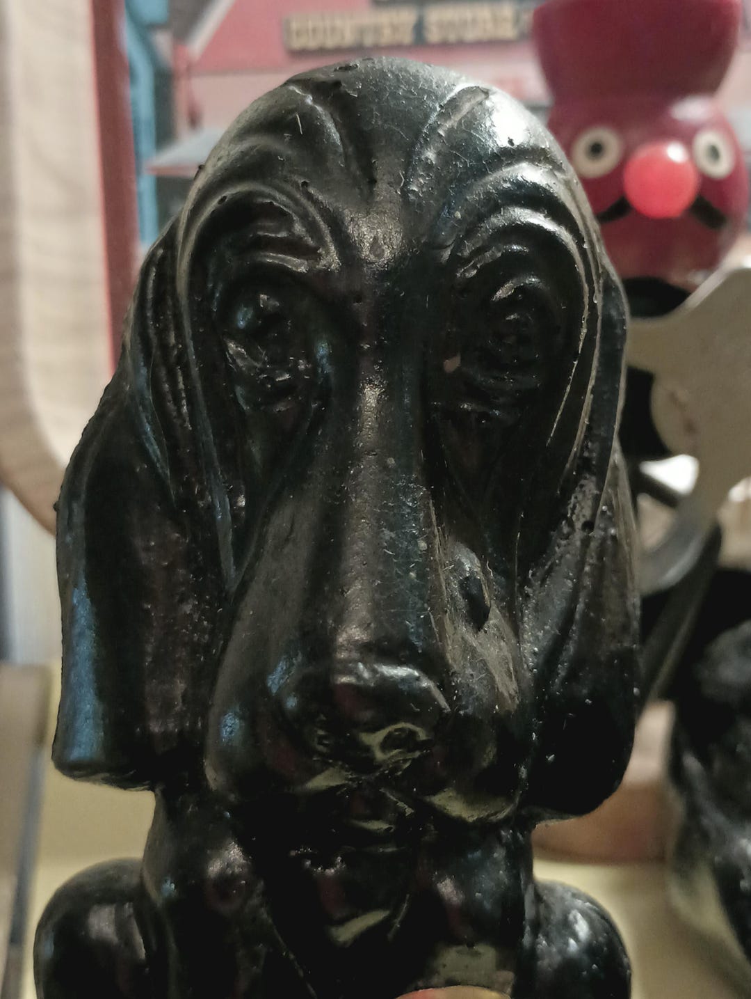 1970s Kitschy Carved Coal Hound Figurine Dog Duo - Etsy