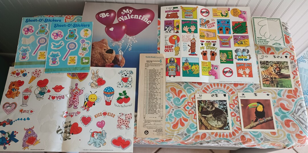 Vintage 1980s Scholastic, Weekly Reader Kitten Posters, Sticker Sets ...