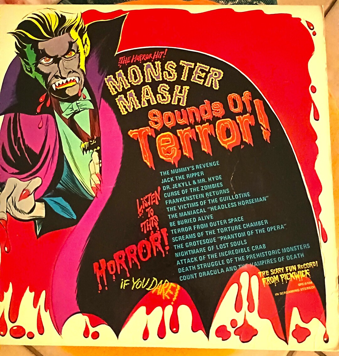 1974 "sounds of Terror: the Scary Fun Record From Pickwick!" Vintage ...