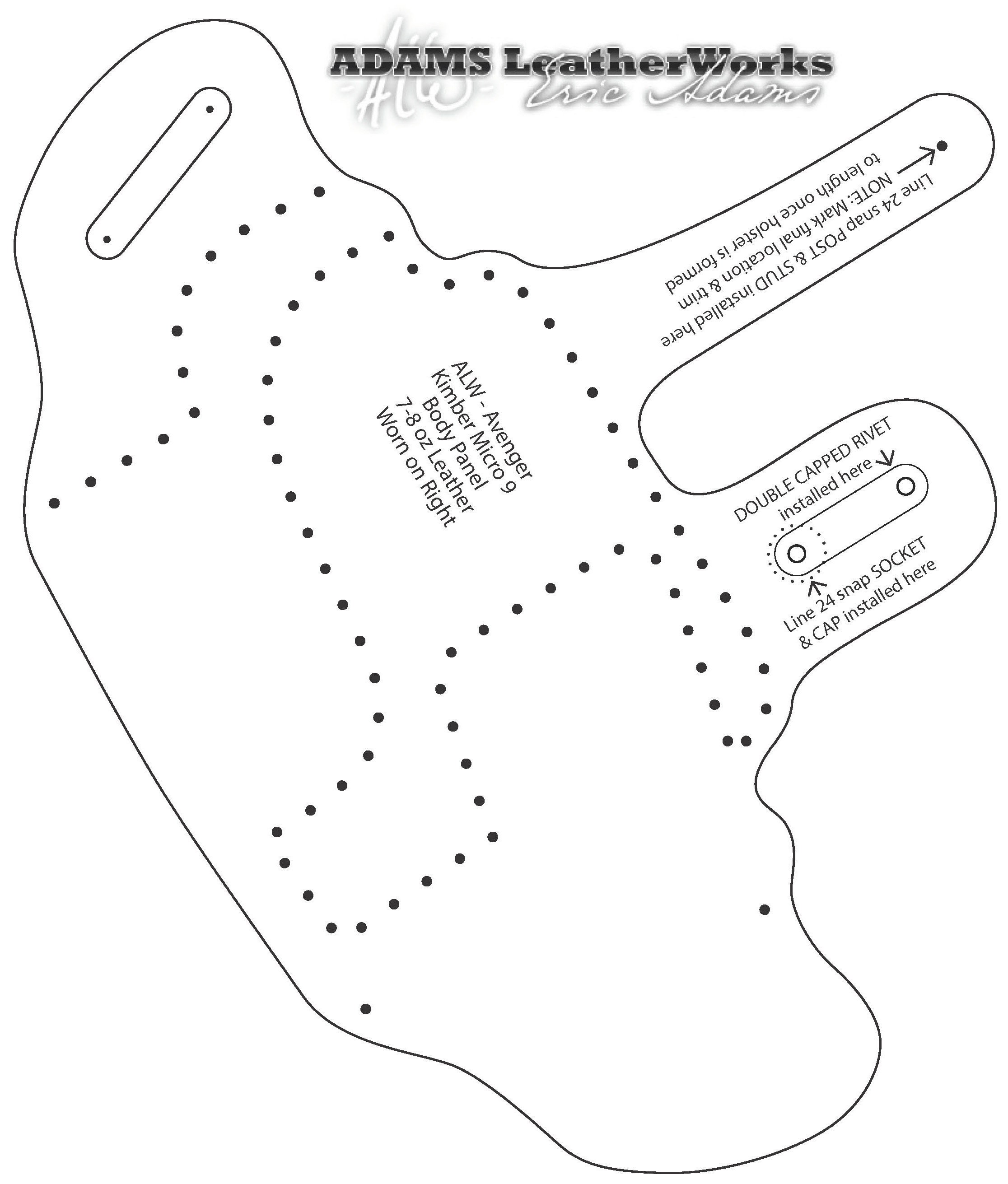 PDF Digital Pattern - Kimber Micro 9 Avenger Thumb Break Style Leather ...