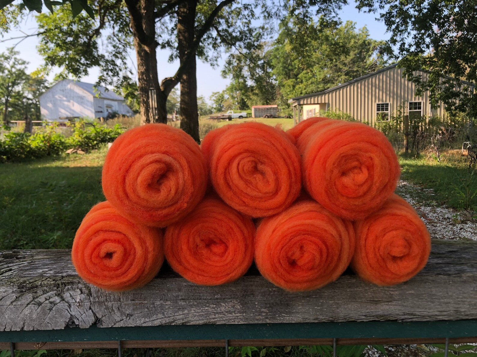 Orange Felting Wool for Pumpkins - Etsy