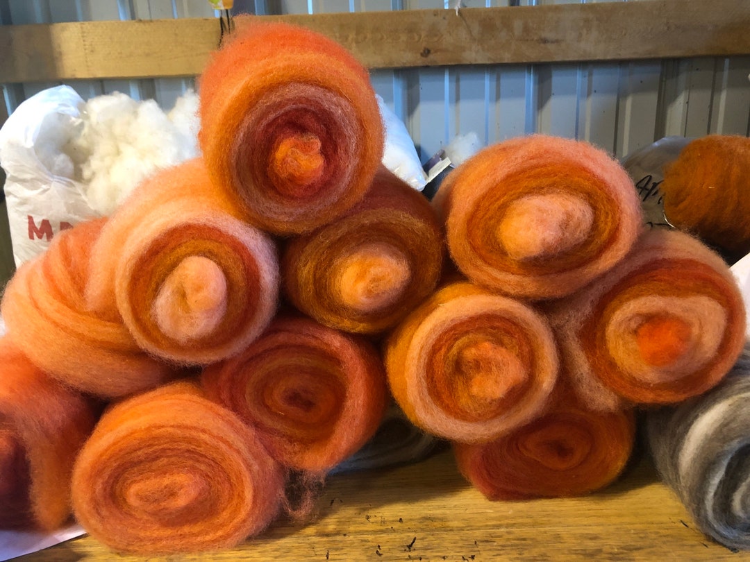 Orange Felting Wool for Pumpkins - Etsy