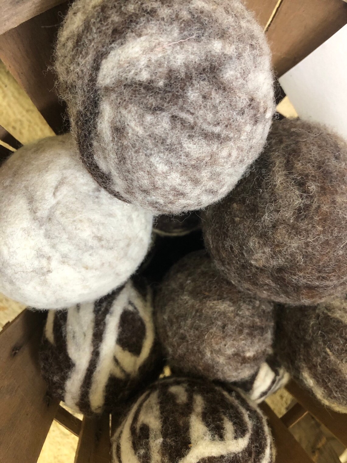 100% wool dryer balls-set of 3 | Etsy