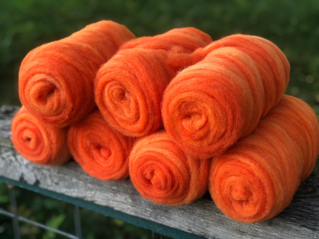 Orange Felting Wool for Pumpkins - Etsy