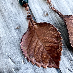 Copper Electroformed Hydrangea Leaves,agate Beads - Etsy