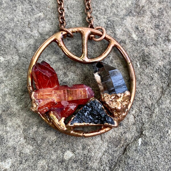 Ruby Aura Quartz - Etsy