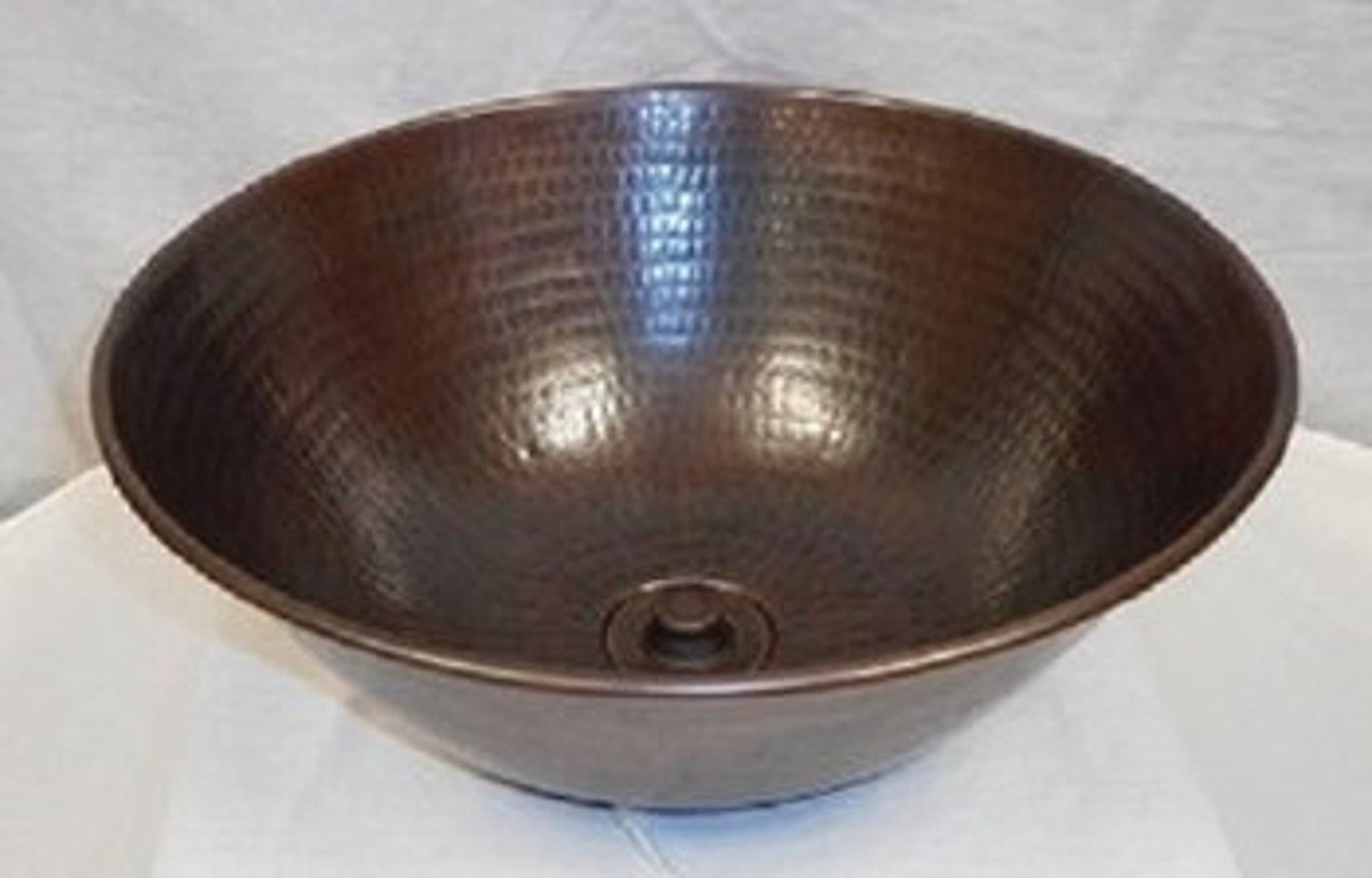 12" Round Hand Hammered Copper Vessel Vanity Sink With Drain Choice - Etsy