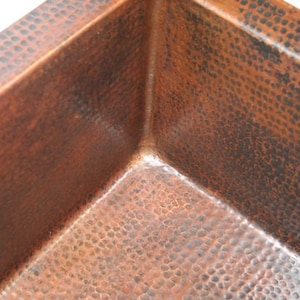 33" Natural Patina Copper Farmhouse Kitchen Sink With SUNFLOWERS Design ...