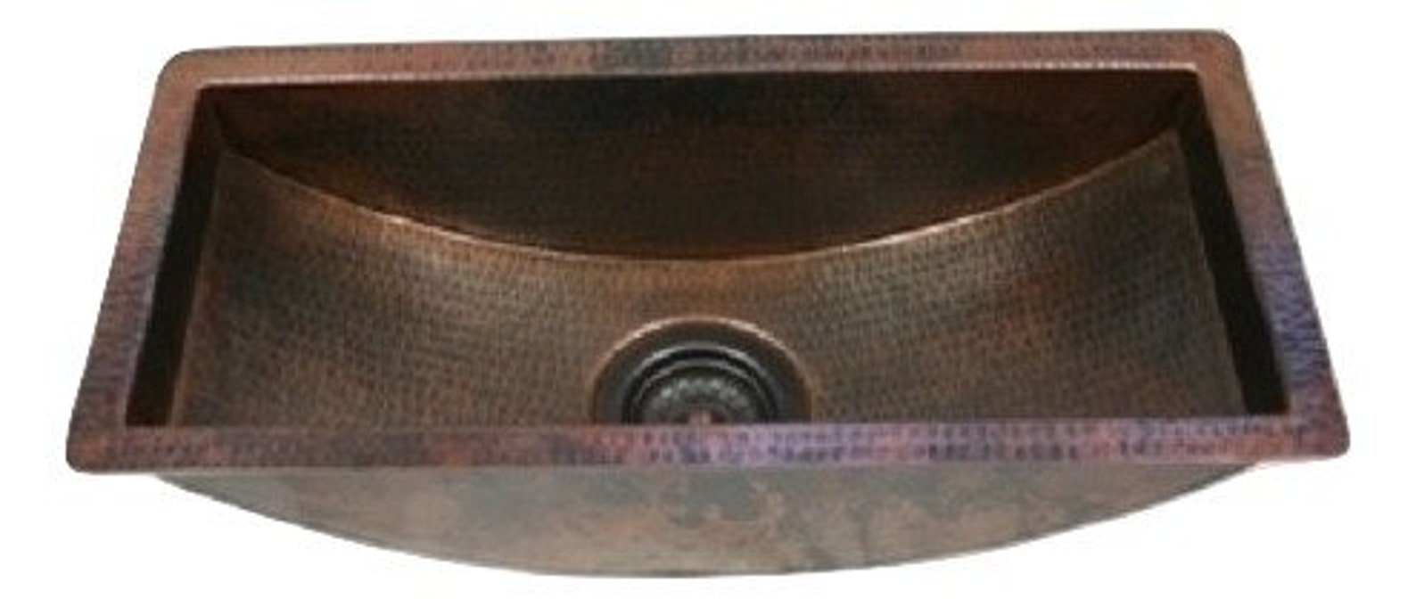 Hand Hammered COPPER Trough Bathroom Vanity Sink in Shiny Copper or ...