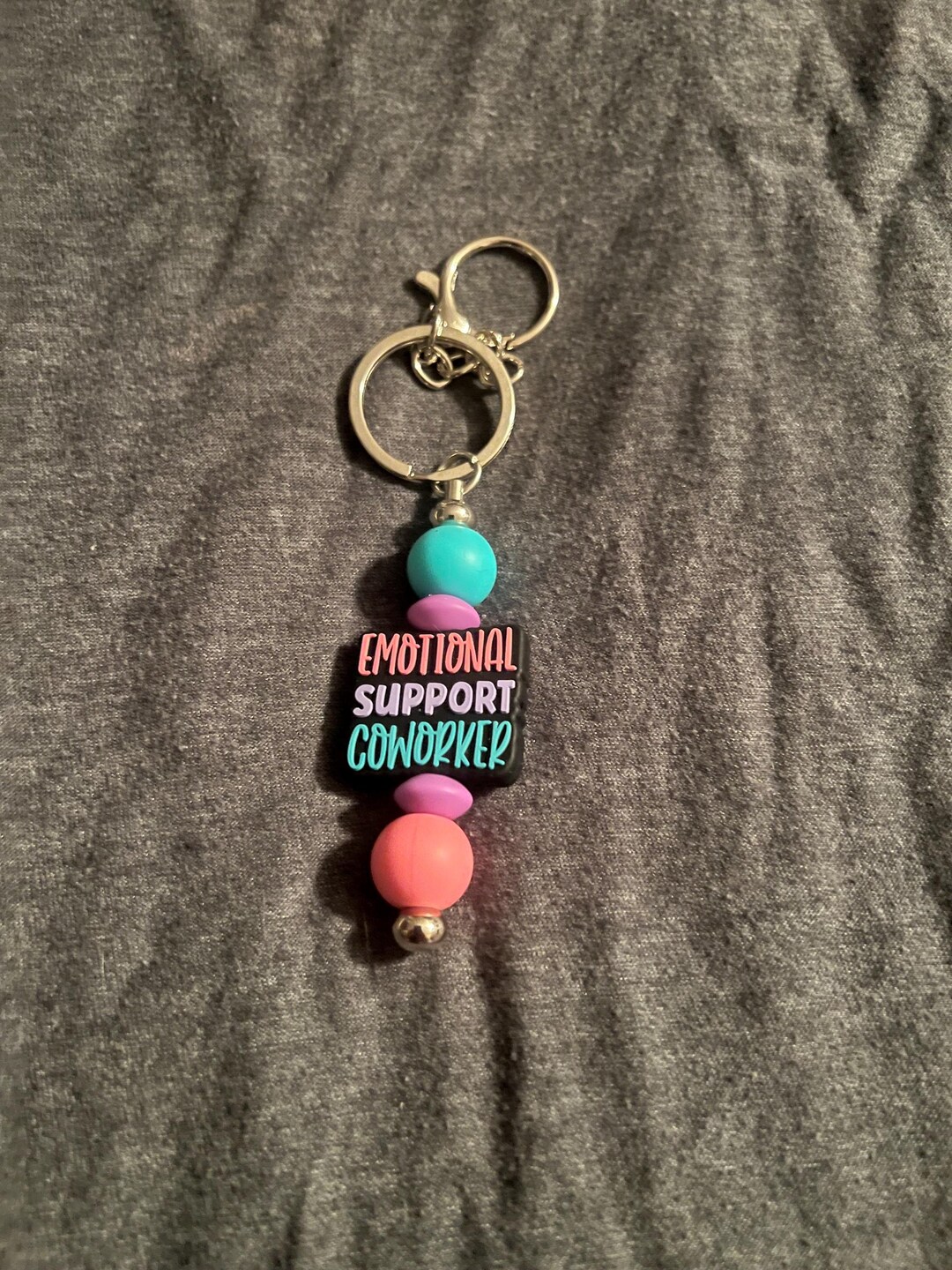 Emotional Support Coworker Keychain - Etsy