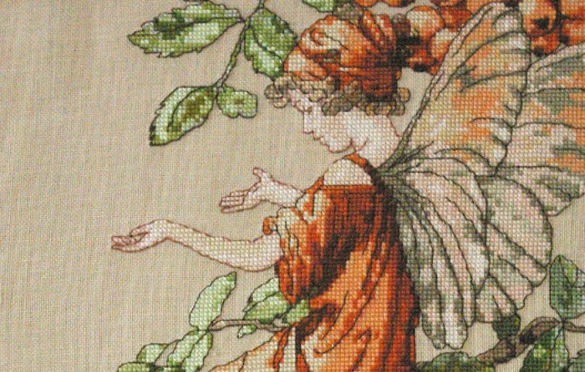 Flower Fairies Cross Stitch Picture, Mountain Ash Fairy Cross Stitch ...