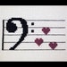 Treble and Bass Clef Heart Cross Stitch Pattern, Valentines Music ...