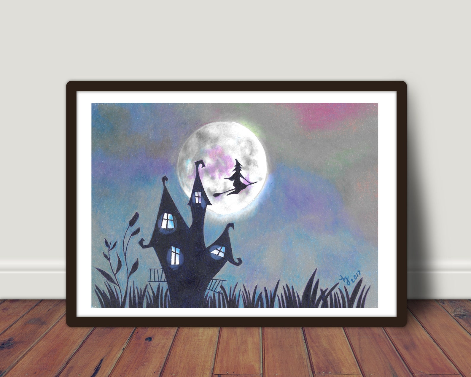 Halloween Witch Wall Decor Witch Art Print Halloween | Etsy