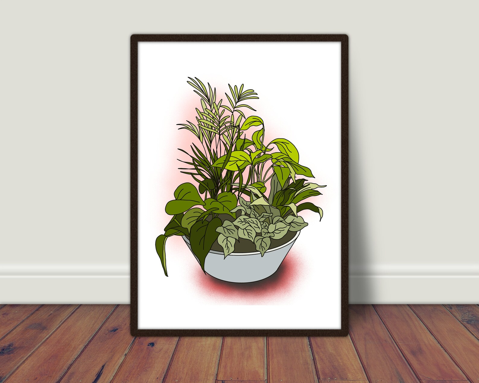 Pothos Plant Art Print House Plant Illustration Indoor - Etsy
