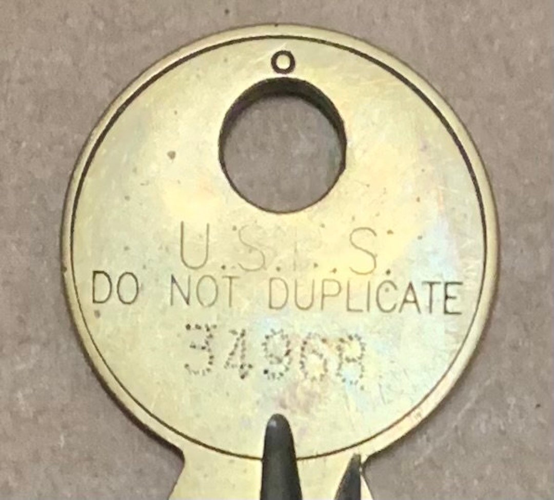 Obsolete USPS Key Flat True Vintage Brass Compex National Lock Large 2 ...