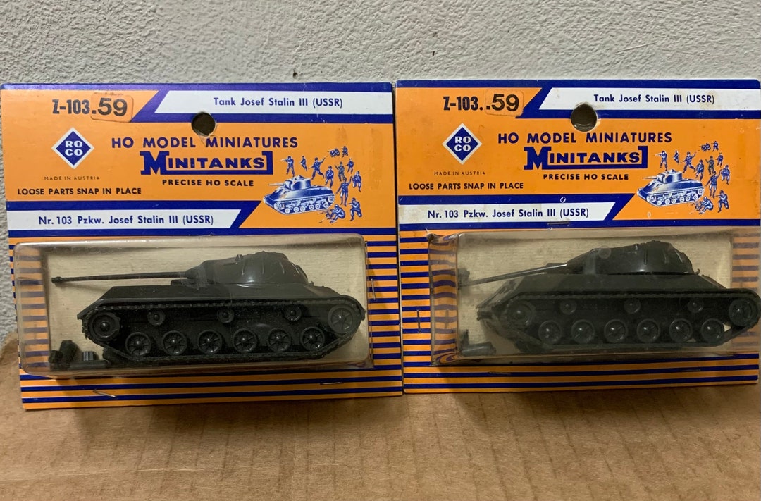 Roco Minitanks 1/87 Z-103 WWII Pair of Josef Stalin III Russian Tank ...