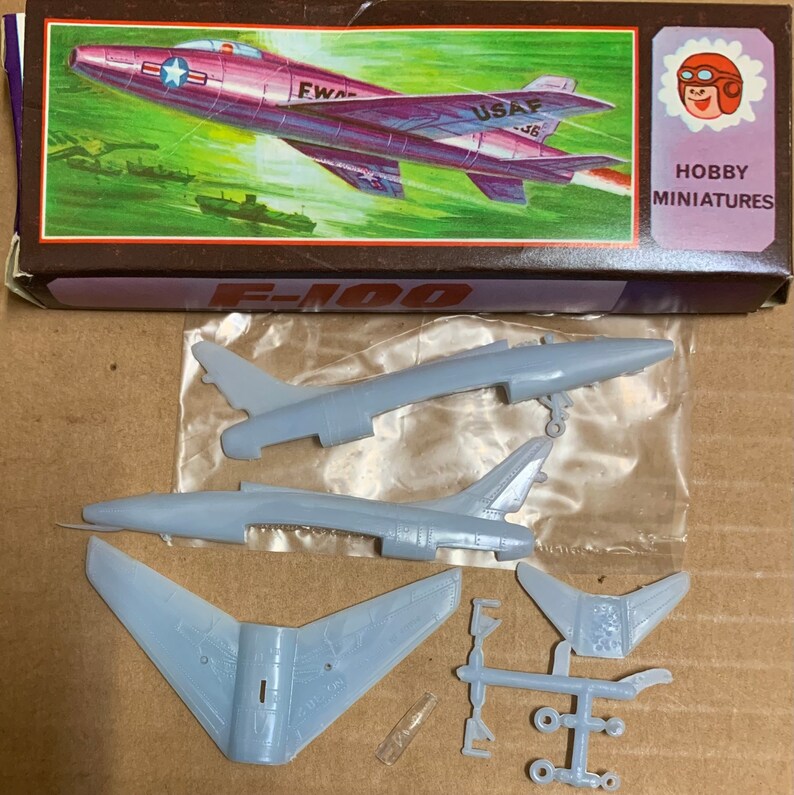 Hobby Miniatures Rare Plastic Mini Model Jet Plane Kit F-100 - Etsy