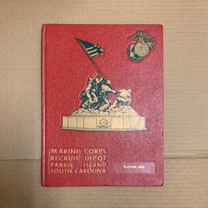 1982 USMC Yearbook Parris Island SC Boot Camp 3rd Bn I Co Platoon 3020 Basic Training Mcrd Drill ...