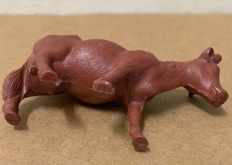 Vintage Marx 1950's Farm Animal Cow First Series 60mm Red - Etsy