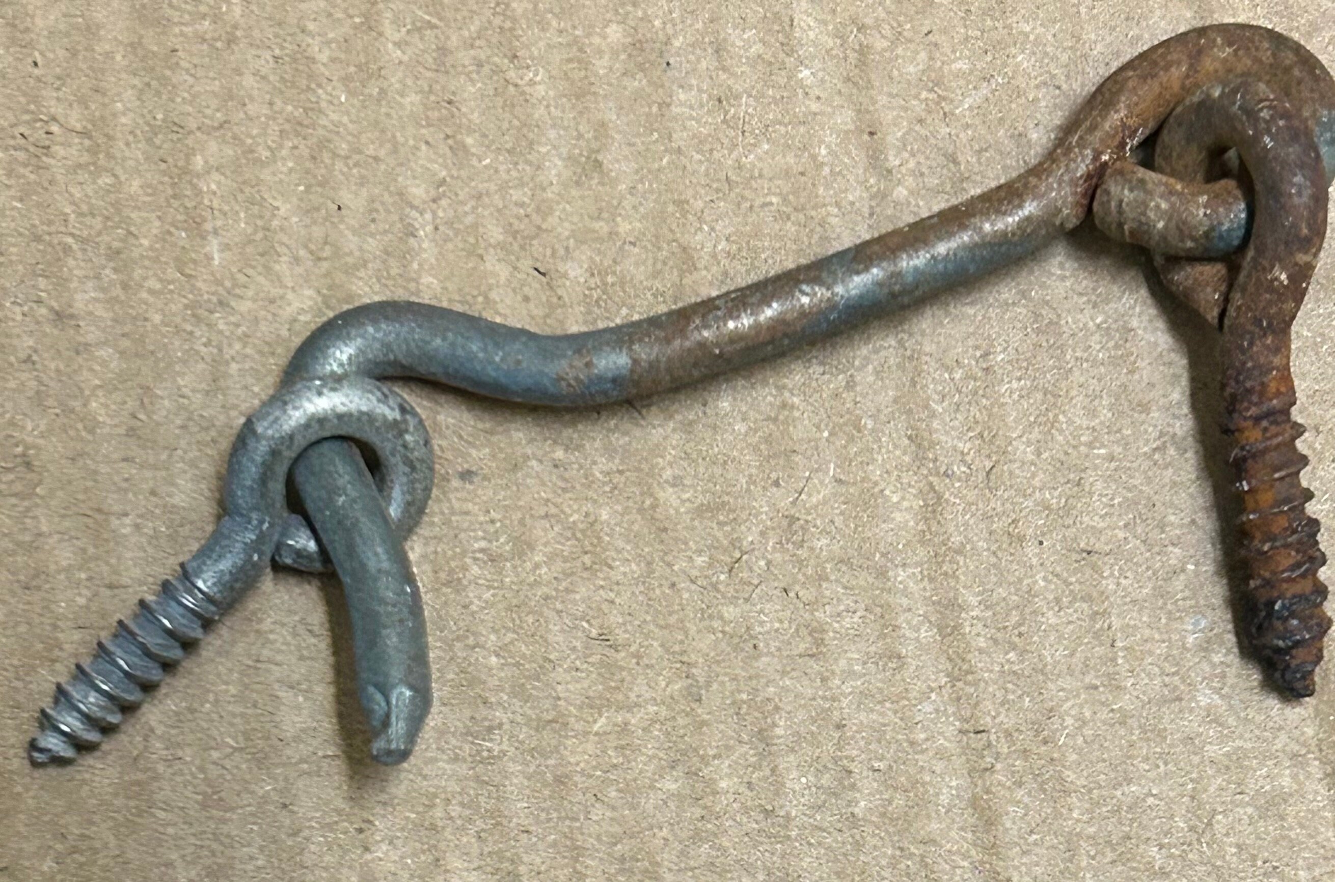 Hook Latch Eye Ring Age Rust Patina Rustic Vintage Metal 2 1/2" Door ...