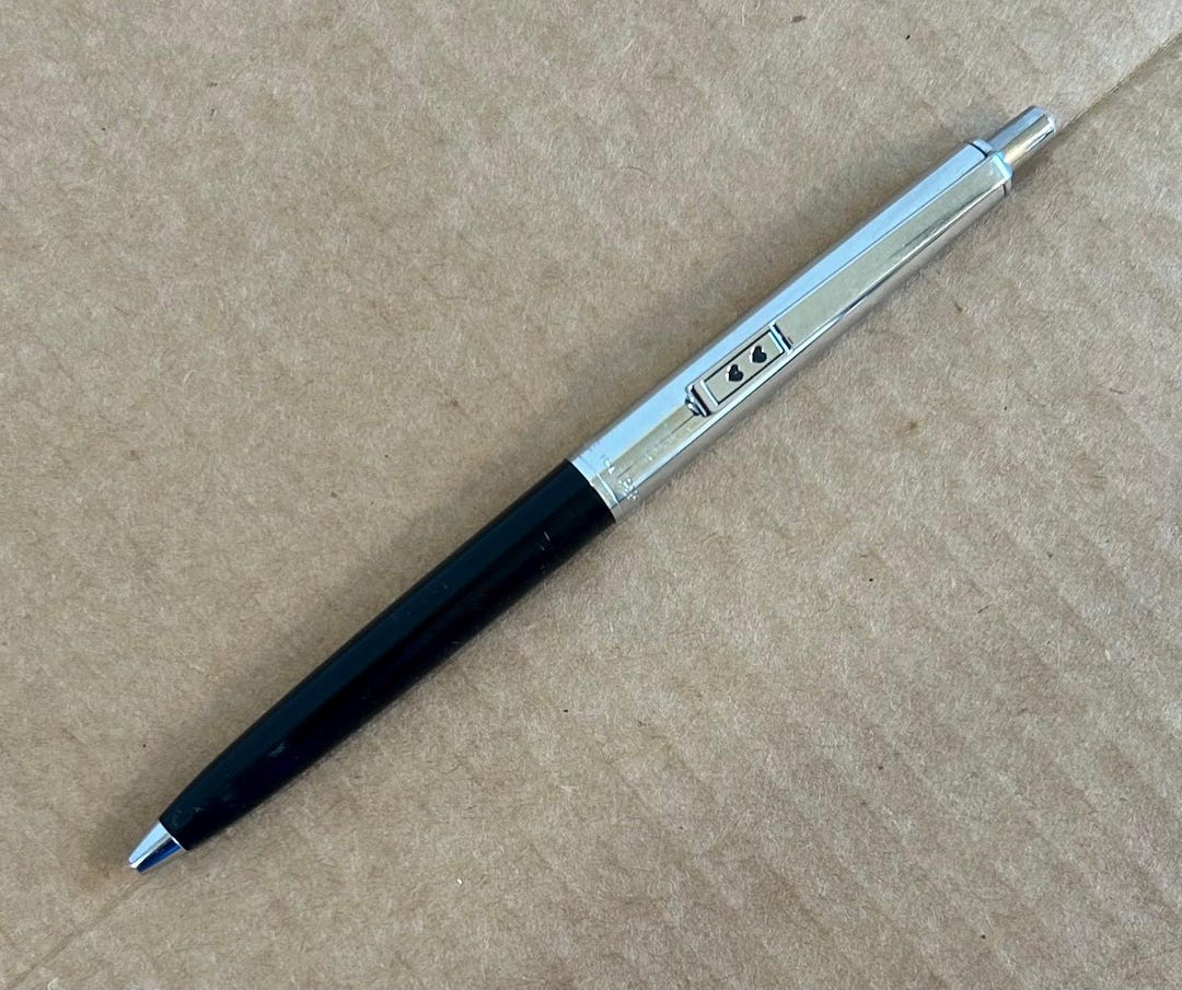 Paper Mate Vintage Double Heart Profile Black Silver Chrome Regular ...
