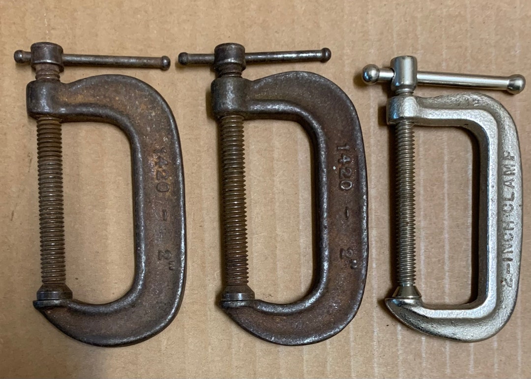 Vintage Pair of 1420 2 C Clamps Chicago & Another 2 Made in USA Lot of ...