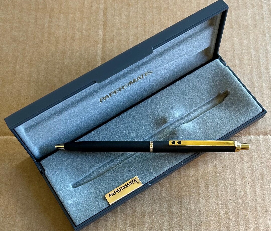 Paper Mate Vintage 1983 Double Heart Pen #114 Profile Satin Matt Black ...