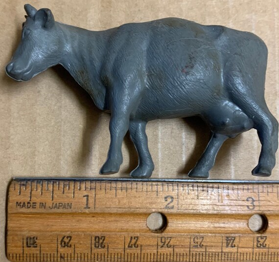 Vintage Marx 1950's Farm Animal Cow First Series 60mm Gray | Etsy