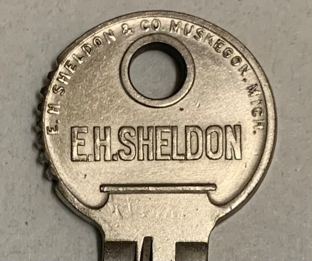 Rare E.H. Sheldon and Co Key Flat True Vintage 2" Muskegon Michigan ...