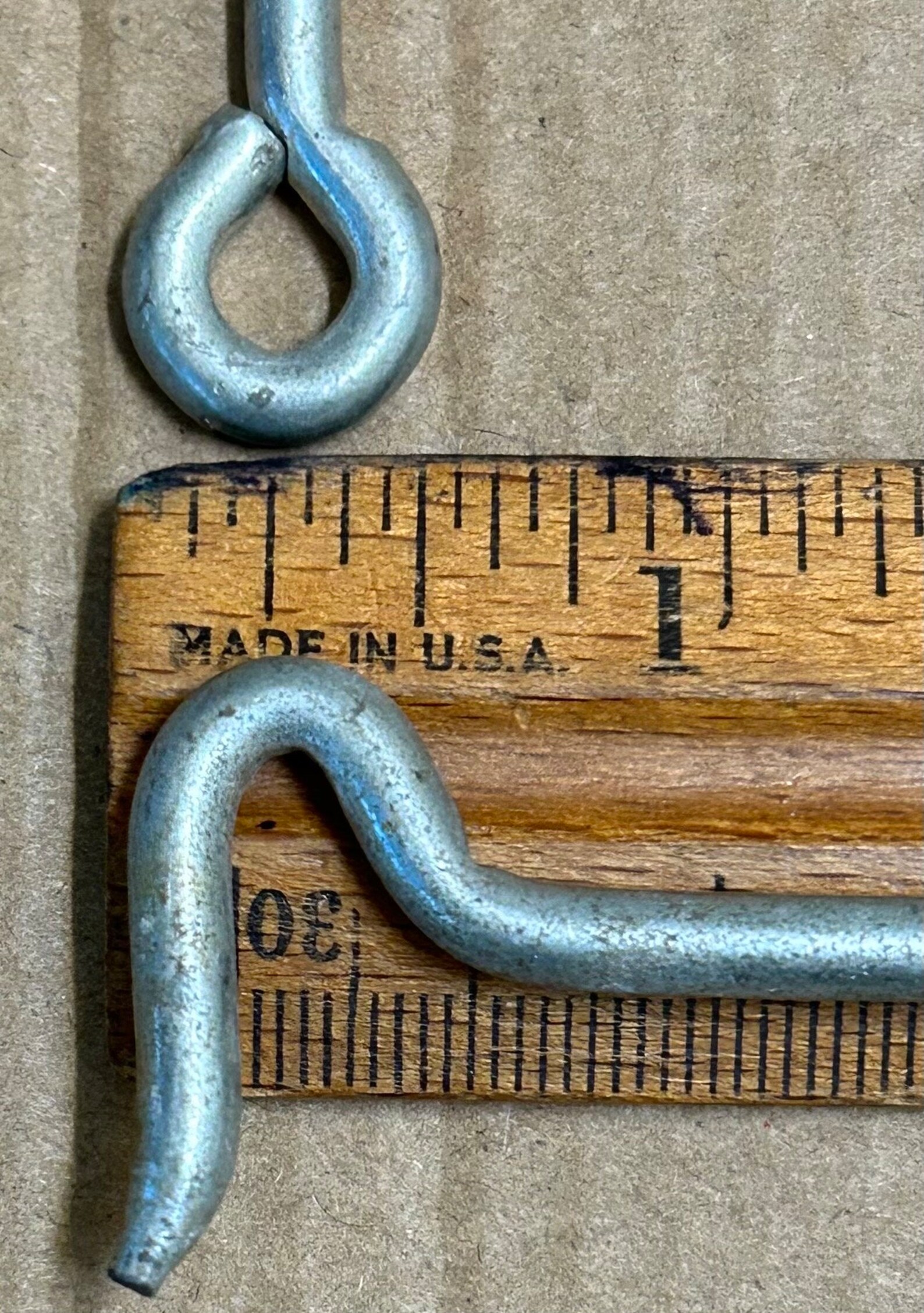 Hook Latch Eye Ring Age Patina Chrome Light Wear Rustic Vintage Metal 2 ...