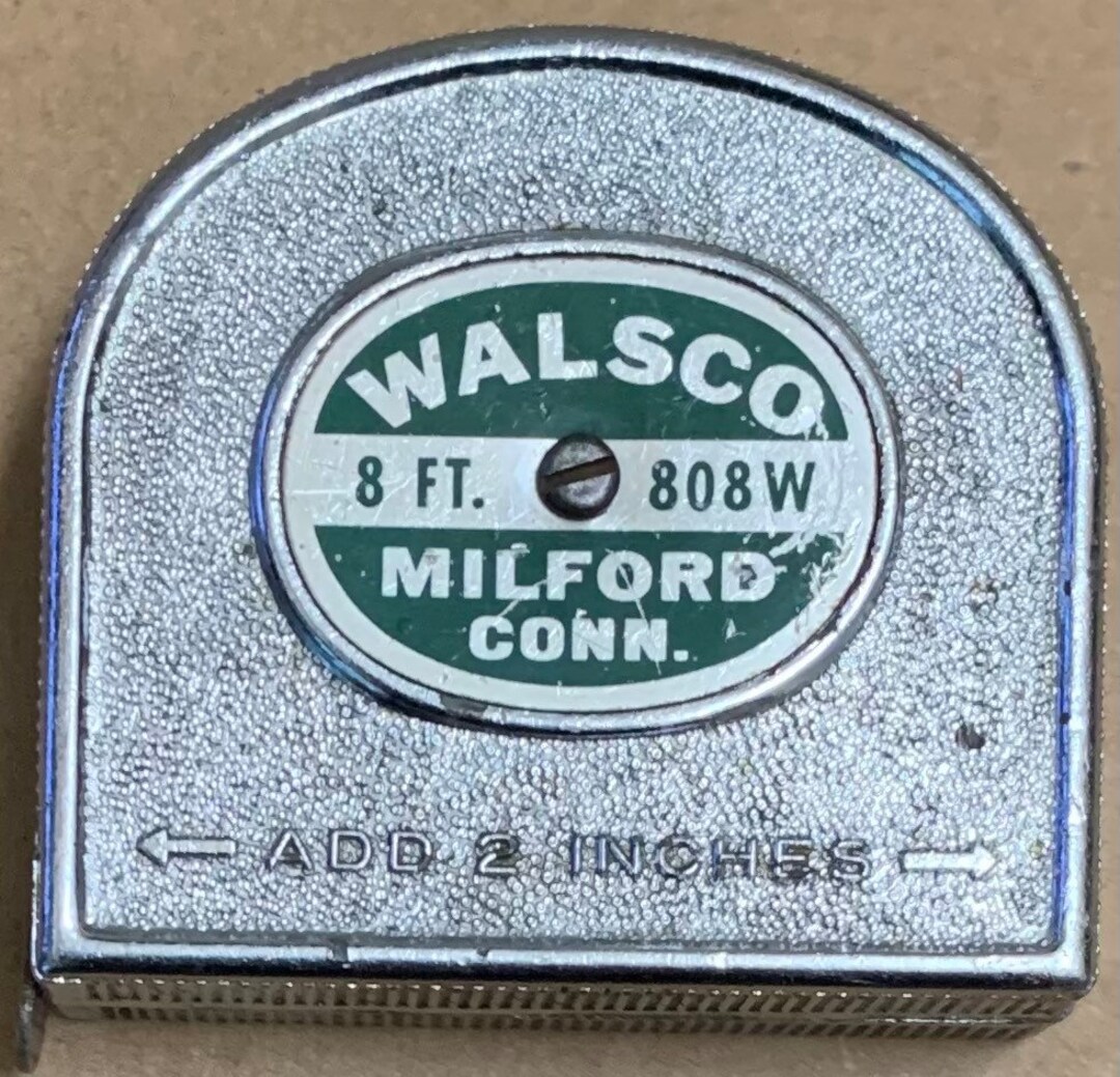 Vintage Walsco Pull Push Tape Rule Measure 808W Milford Conn USA 80 ...