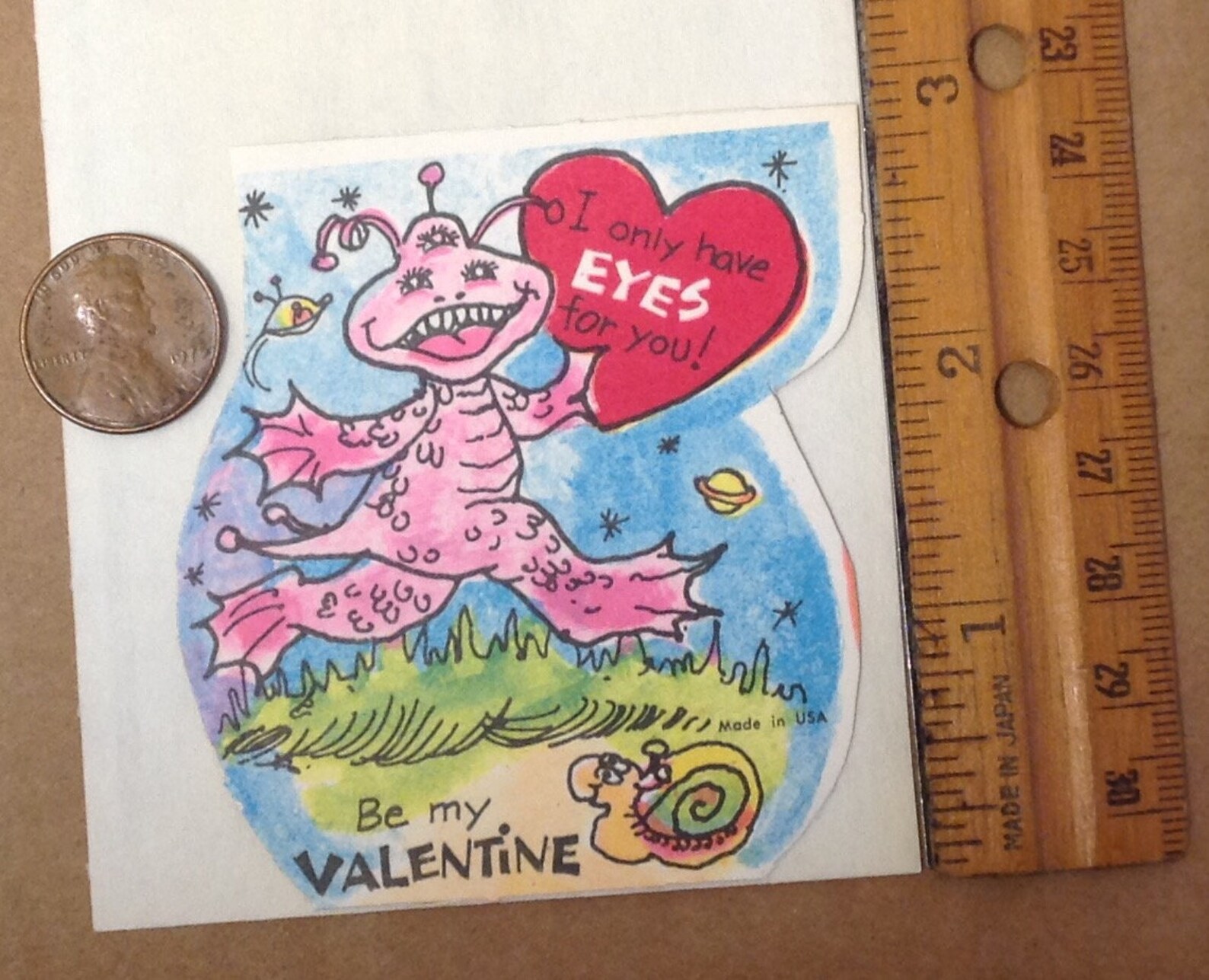 Rare 1970's Alien Valentine Card Three Eyes Made in USA - Etsy UK