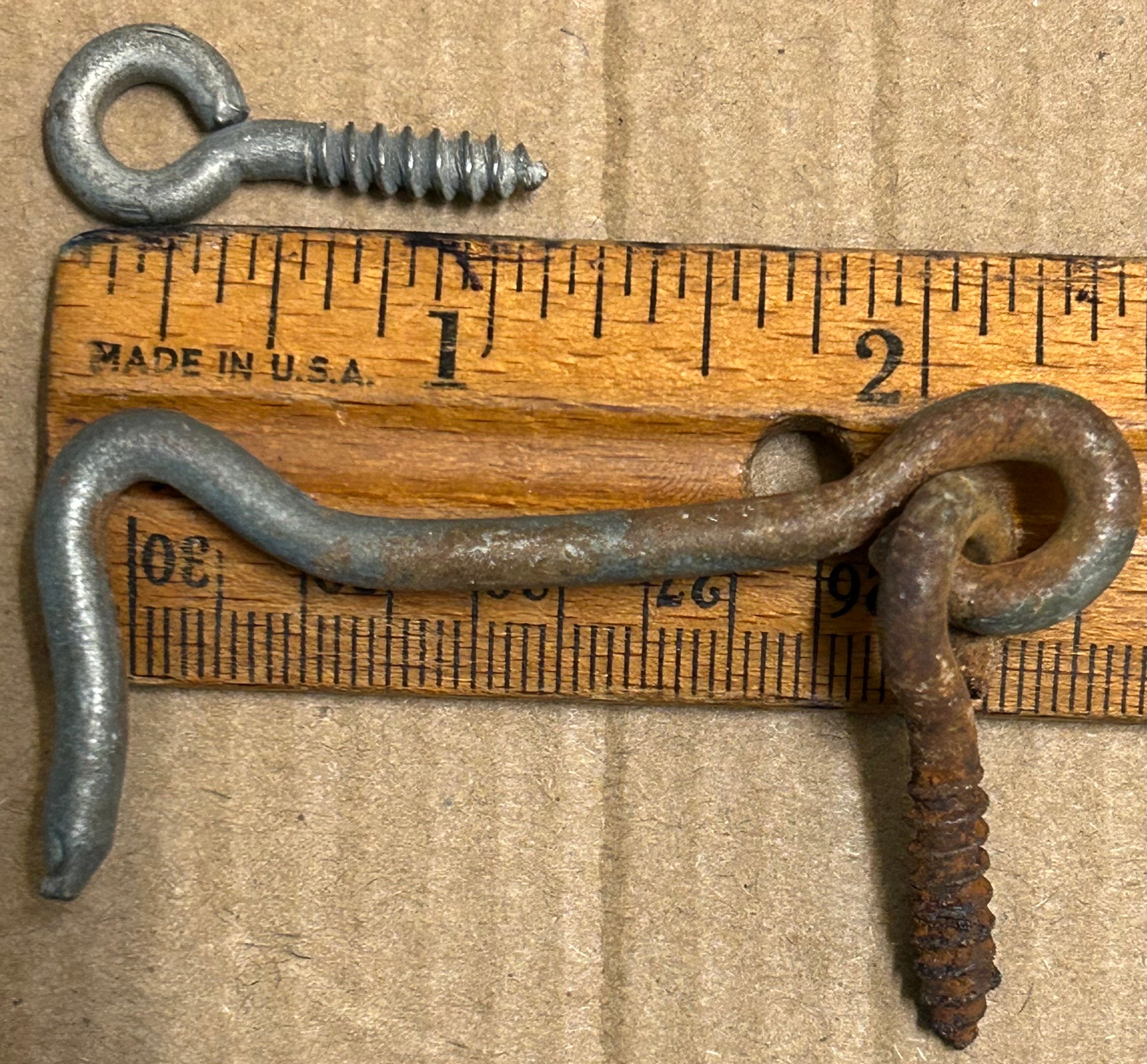 Hook Latch Eye Ring Age Rust Patina Rustic Vintage Metal 2 1/2" Door ...