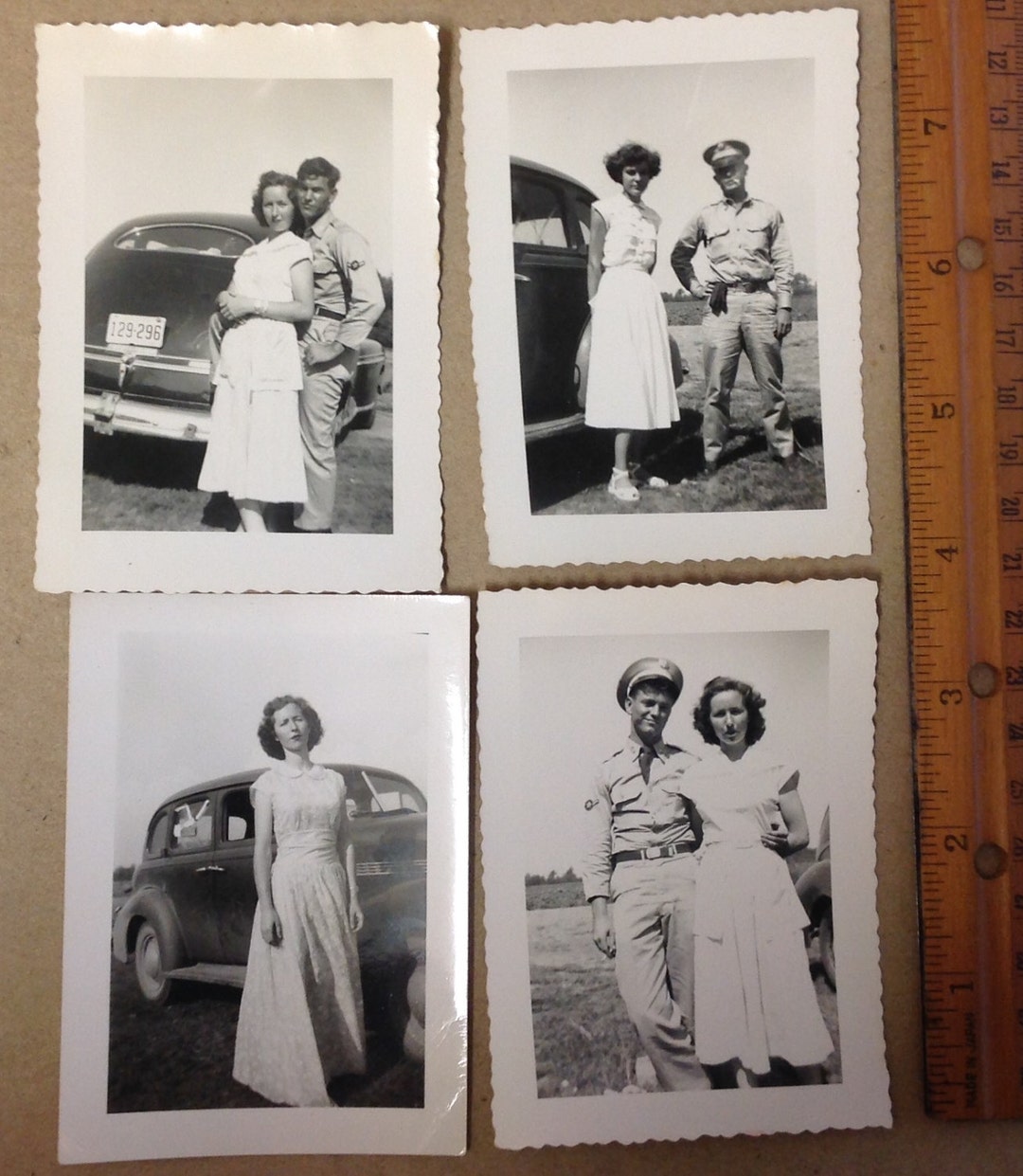 Vintage Photos 1940's WWII Home Front Sweethearts Couples Antique Cars ...