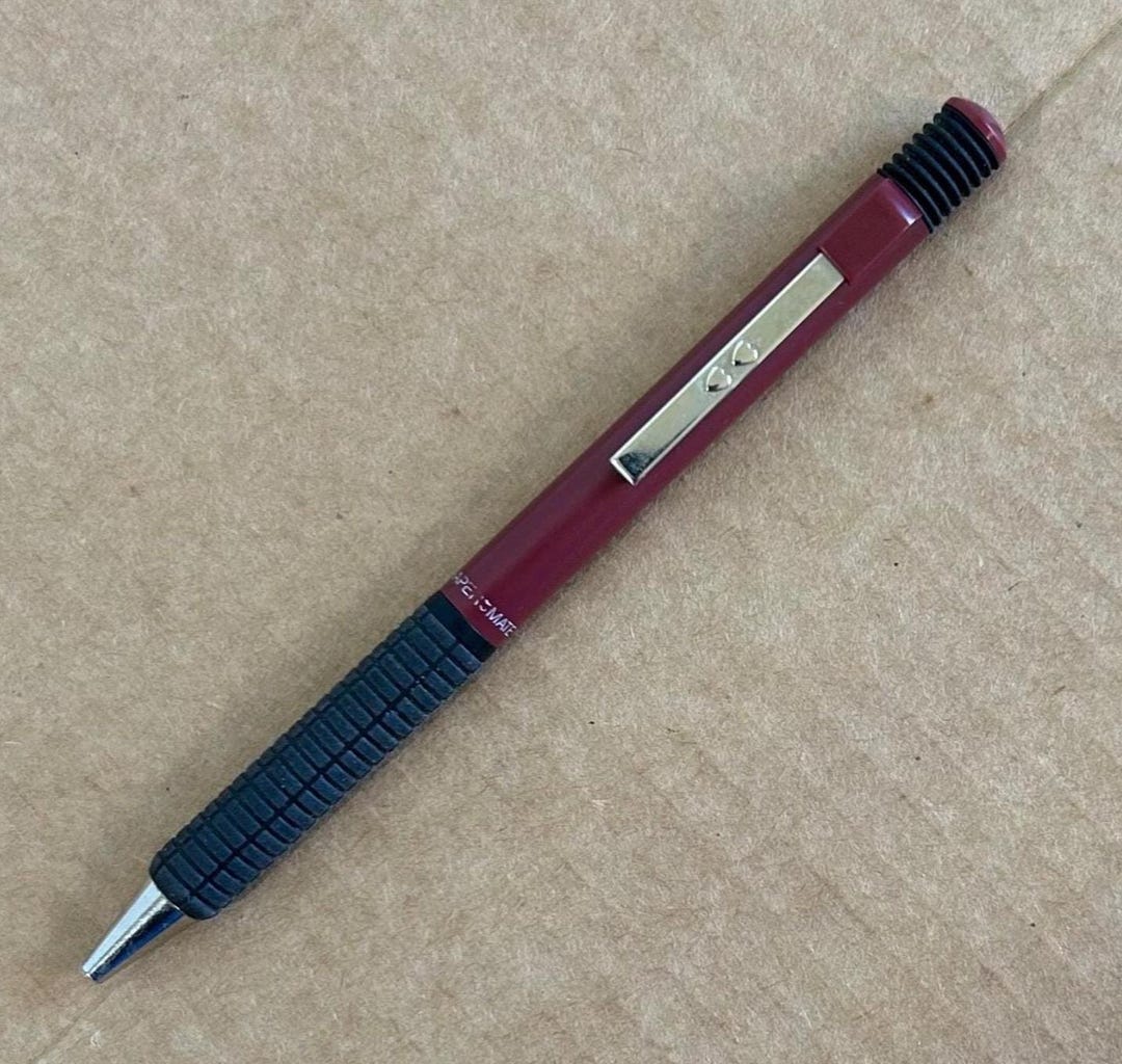 Paper Mate Vintage Double Heart Ball Point Pen Dynagrip RT30 Burgundy ...