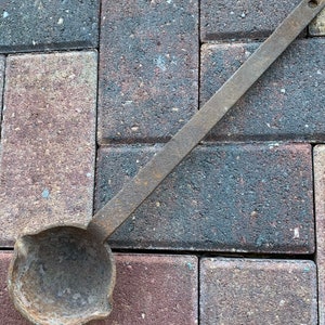 Old Ladle Iron Antique Double Spout 15" Farm Lead Pouring Smelting 4 ...
