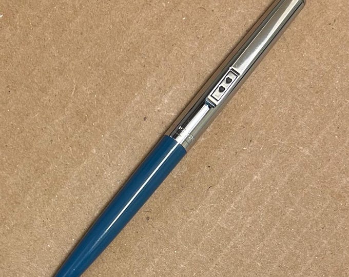 Paper Mate Vintage Pen Double Heart Profile Blue Silver Chrome Regular ...