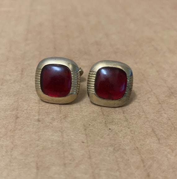 anson red cufflinks candy - Gem
